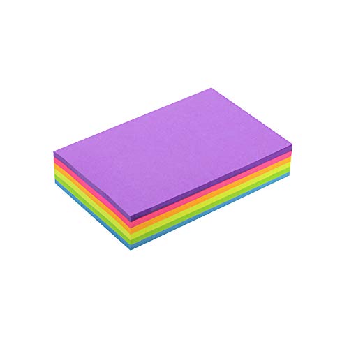 Early Buy Sticky Notes 6 Bright Color 6 Pads Self-Stick Notes 4 in x 6 in, 45 Sheets/Pad