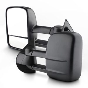 acanii - manual non heat towing telescoping side mirrors for driver + passenger 07-14 suburban silverado avalanche tahoe