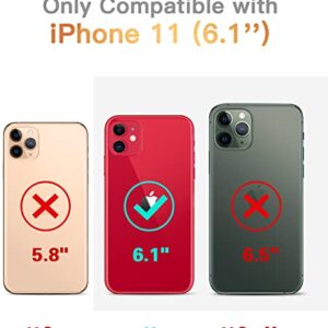 CANSHN Clear Protective Designed for iPhone 11 Case [Military Drop Protection] [Not Yellowing] Shockproof Transparent Case with Soft TPU Bumpers, Slim Thin Phone Case for iPhone 11 6.1 inch - Clear