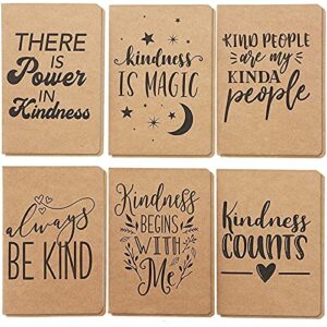 kindness counts kraft pocket journals, bulk journals for kids (4 x 5.75 in, 24 pack)