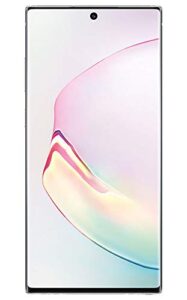 samsung galaxy note 10+ n975f/ds 256gb, 6.8' dynamic amoled screen, 12gb ram, quad camera, 4k uhd factory unlocked lte smartphone - (international version) (aura white)