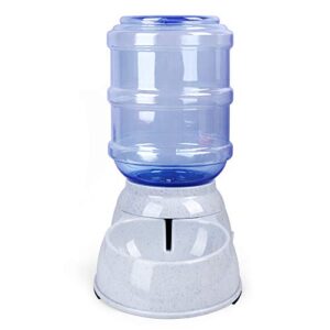 Pet Water Dispenser Station - 1 Gal Replenish Pet Waterer for Dog Cat Animal Automatic Gravity Water Drinking Fountain Bottle Bowl Dish Stand