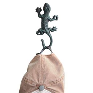 Wall Mount Cast Iron Gecko Shaped Hook Coat Hat Clothes Hanger/Cast Iron Decorative Wall Hook - Gecko Hook Hanger Holder Coat Apron Hat Towel Wall Hook, Wall Hanging Decoration Hook