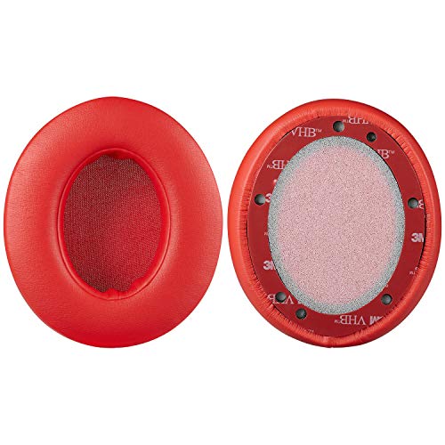 Replacement Ear Pads for Studio2, Ear Cushions Earpads with Memory Foam Compatible with Beats Studio2.0 / Studio3.0 Wireless/Wired(1Pair Red)