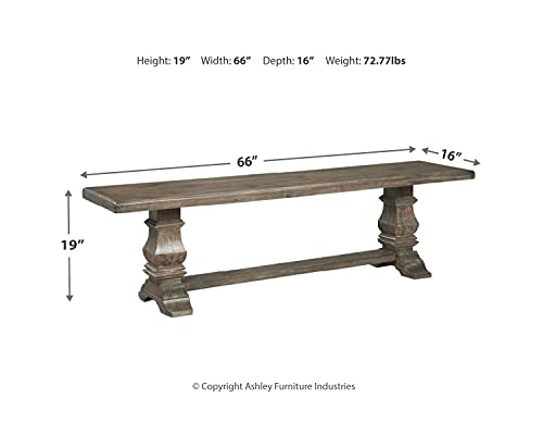 Signature Design by Ashley Wyndahl Dining Bench, Rustic Brown