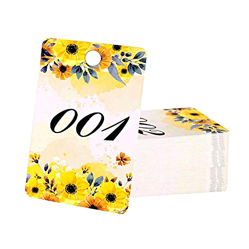 FaCraft Numbers Tags 001-100,2.17"x 3.35" Live Sale Number Card