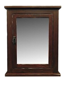 24" w x 30" h rustic mission medicine cabinet/surface mount/dark finish/handmade