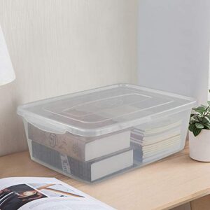 Pekky 15 Quart Plastic Storage Box, Clear Bin Organizer(2 Packs)