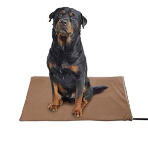 zobire pet heating pad, dog heating pad, indoor waterproof electric heated pet bed , met safety listed(27.6in x 15.75in)