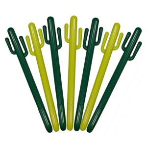 Maydahui 40PCS Novelty Cactus Shaped Ballpoint Pens Cute Plant Pen Black Gel Ink Writing for School Office Home