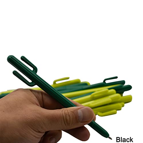 Maydahui 40PCS Novelty Cactus Shaped Ballpoint Pens Cute Plant Pen Black Gel Ink Writing for School Office Home