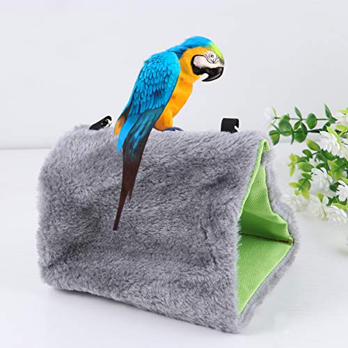 POPETPOP Bird Bed - Plush Snuggle Bird Hammock Hanging Snuggle Cave Happy Hut Bird Parrot Hideaway Bird Sleeping Tent