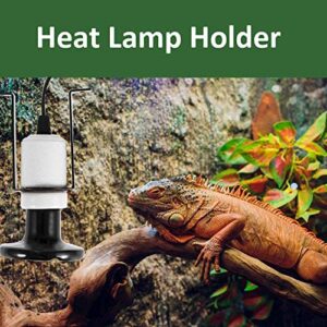 iRuiZhe Reptile Ceramic Heat Lamp Holder Pet Heater Bracket for Heat Lamp Bulb(Lamp Bulb Not Included)