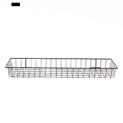 Casamaru Magic Partition Steel MESH Basket with Hook for Wire Wall Grid & Panel [Black,Medium]