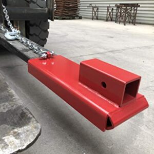 NIXFACE Insert 2" Forklift Hitch Receiver Pallet Forks Trailer Towing Adapter