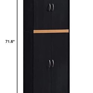 Hodedah 4-Door 4-Shelves, 5-Compartments Kitchen Pantry