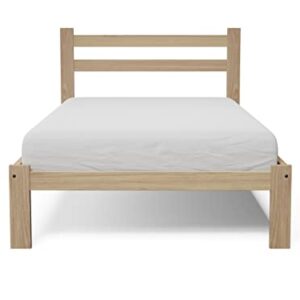 Amazonas Twin Bed Solid Pine Wooden Single Bed Unfinished with Slats Support Suitable for Boys Girls Kids Bedroom Wooden Bed Frame Single Bed Ready to Finish