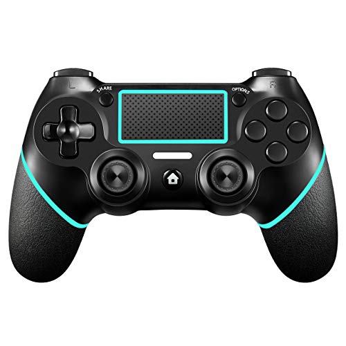 PS4 Controller【Upgraded Version】 ORDA Wireless Gamepad for Playstation 4/Pro/Slim/PC(7/8/8.1/10) with Motion Motors and Audio Function, Mini LED Indicator, USB Cable and Anti-Slip - Berry Blue