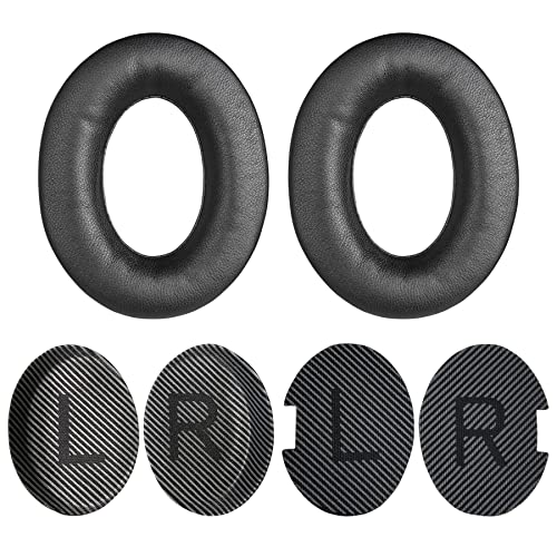 Genuine Leather Ear-Pads Ear-Cushions for Bose QuietComfort QC 35 35-ii 25 15 2, Lambskin Replacement Pads Parts for QC-35 QC-35ii QC-25 QC-15 QC-2 SoundLink SoundTrue Around-Ear II AE2 Headphones