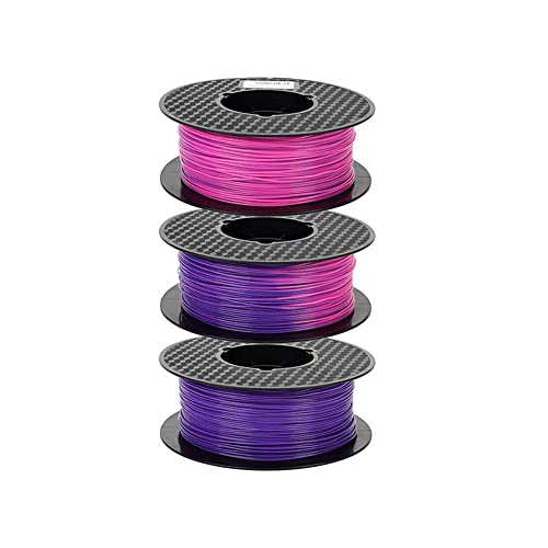 3D Printer Color Change PLA Filament Purple Blue to Pink PLA Filament 1.75 mm 1kg 2.2lbs Color Changing PLA Filament with Temperature 3D Printing Material HZST3D Color Change Filament