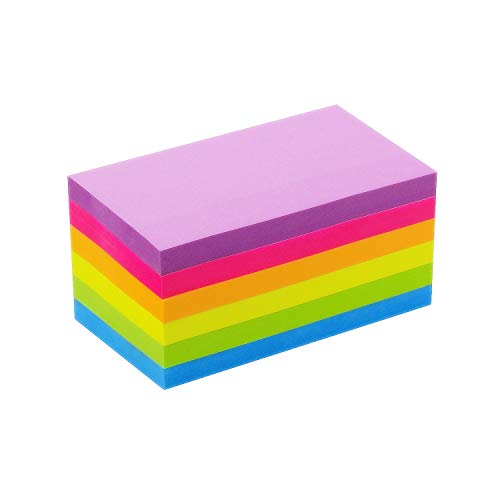 Early Buy Sticky Notes 6 Bright Color 6 Pads Self-Stick Notes 3 in x 5 in, 100 Sheets/Pad