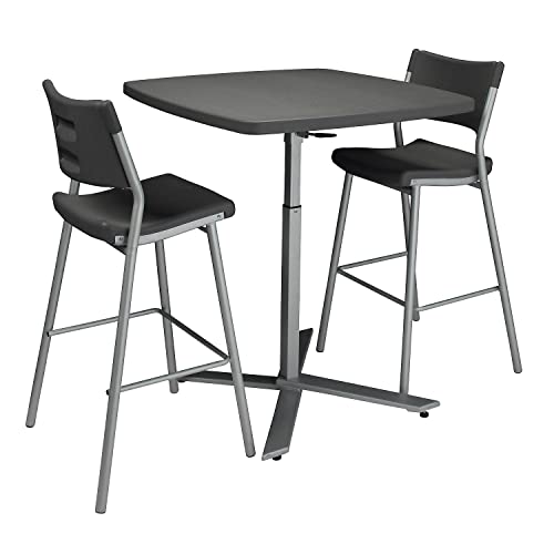 National Public Seating Café Time Adjustable-Height Table, Grey (CTT3042)