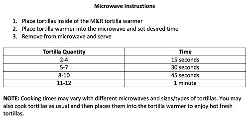 M&R Tortilla Warmer 10" - THE Best and Quickest Bread Warmer. Insulated Cotton Fabric Pouch, Keeps Warm for One Hour After Just 45 Seconds in the Microwave (10-Inch, Chicken)