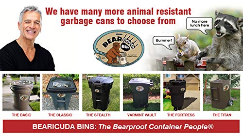 30 Gallon Bearicuda Basic Bear-Resistant Trash Can with Screw-top Lid is airtight to Seal in Odors