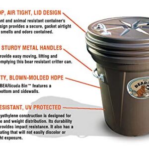 30 Gallon Bearicuda Basic Bear-Resistant Trash Can with Screw-top Lid is airtight to Seal in Odors