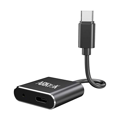 ARKTEK USB-C to 3.5mm Audio Adapter USB Type C to Headphone Jack AUX Hi-Res with DAC PD Fast Charge Adapter for Pad Pro 2018 Pixel 4 and More Devices