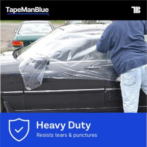 TapeManBlue Crash Wrap, 36 inch x 200 feet, Clear Collision Wrap for Damaged Vehicles & Car Windows, Removes Cleanly, Made in America