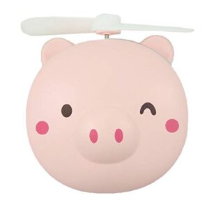 Pink Pig Small Personal Hand Held Fan, 3 1/2 Inch