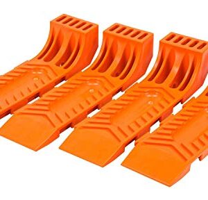 Mytee Products Interlocking Tire Skates for Tow Truck Wrecker Rollback Carrier Safety Orange (4pc Set)