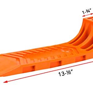 Mytee Products Interlocking Tire Skates for Tow Truck Wrecker Rollback Carrier Safety Orange (4pc Set)