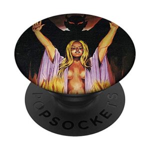 vintage satan evil blonde pin up girl devil worship pinup popsockets popgrip: swappable grip for phones & tablets