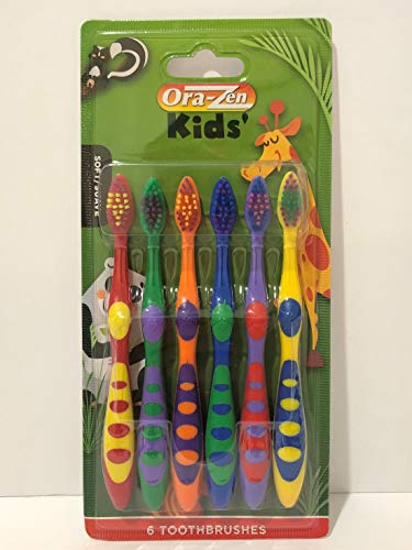 Ora-Zen Kids Multi Color Toothbrush Soft, 6-Pack