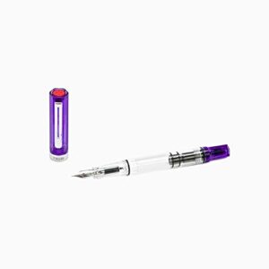 twsbi eco transparent purple fountain pen m nib