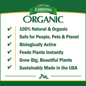 Espoma 8 Ounce Concentrated Organic Indoor Plant Food - Indoor Plant Fertilizer For Large & Small Plants Like Pothos, Fiddle Leaf Fig, Monstera, Snake & Palms - Pack of 2