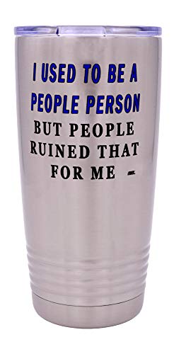 Rogue River Tactical Funny Sarcastic People Person 20 Oz. Travel Tumbler Mug Cup w/Lid Vacuum Insulated Work Gift