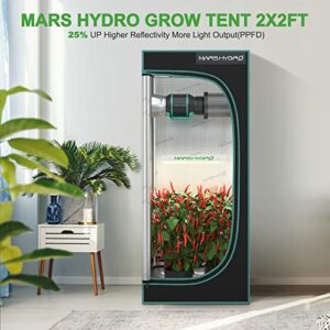 MARS HYDRO 2023 New TS600 LED Grow Lights for Indoor Plants, New Diodes Layout More Uniform Full Spectrum Growing Lamps for Hydroponic Indoor Plants Veg Bloom in 2x2 Grow Tent Greenhouse Four for 4x4