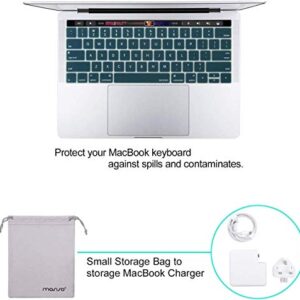 MOSISO Compatible with MacBook Pro 13 inch Case M2 2023, 2022, 2021-2016 A2338 M1 A2251 A2289 A2159 A1989 A1708 A1706, Plastic Hard Shell&Keyboard Cover&Screen Protector&Storage Bag, Deep Teal