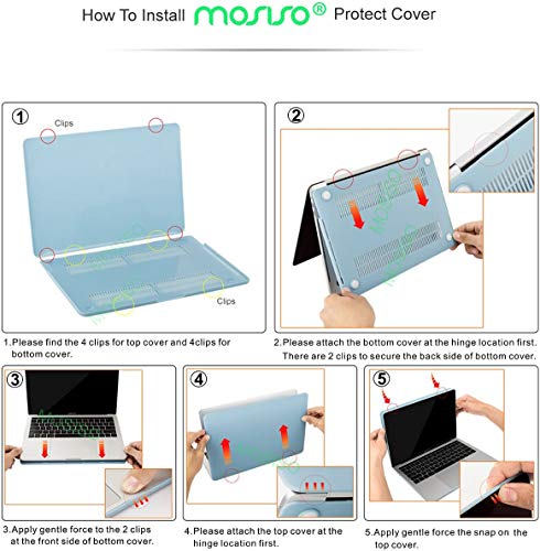 MOSISO Compatible with MacBook Pro 13 inch Case M2 2023, 2022, 2021-2016 A2338 M1 A2251 A2289 A2159 A1989 A1708 A1706, Plastic Hard Shell&Keyboard Cover&Screen Protector&Storage Bag, Deep Teal