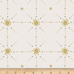 art gallery fabrics art gallery fusion from within sparkler metallic fabric, cream