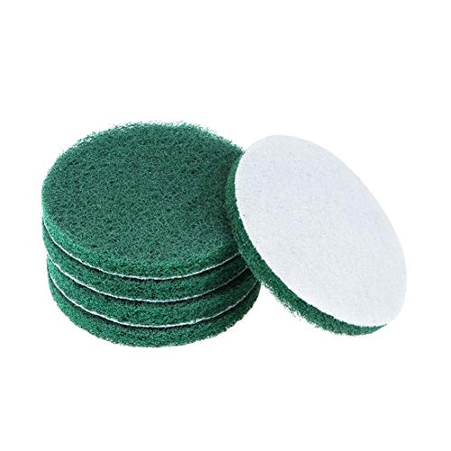 uxcell 5 Inch 240 Grit Drill Power Brush Tile Scrubber Scouring Pads Cleaning Tool 5pcs