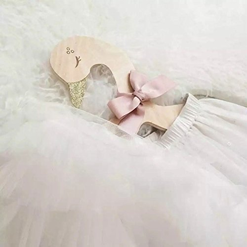 shlutesoy Swan Bowknot Wooden Hanger Kids Room Clothes Rack Home Decor Photography Prop