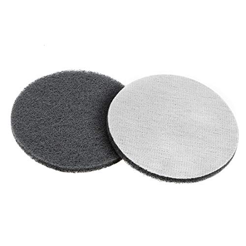 uxcell 5 Inch 800 Grit Drill Power Brush Tile Scrubber Scouring Pads Cleaning Tool 2pcs