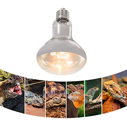 WACOOL Reptile Heat Lamp UVA UVB Reptile Light All in One, Simulated Full Spectrum Basking Sunlight Bulb for Reptile Amphibian Tortoise Snake Gecko Bearded Dragon Use