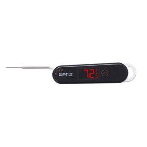 InstaTrack Folding Digital Instant Read Meat Food Grill BBQ Kitchen Cooking Thermometer with Folding Probe, White