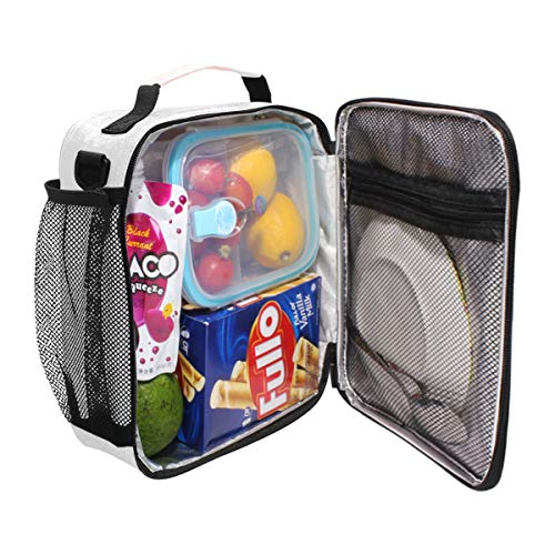 Marble Pineapple Lunch Boxes for Girls, Insulated Lunch Bag Kids Cooler Freezable Shoulder Strap for School Office