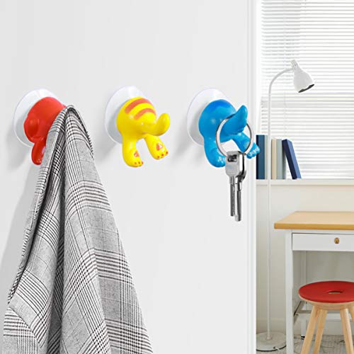 TOPBATHY Creative Sucker Hook for Kid Standard Coat Rack Towel Hanger Home Decor Animal Hook, Set of 6, Hook for Livingroom Bathroom Bedroom Store